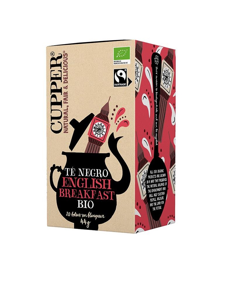 Chá English Breakfast BIO CUPPER 20saq*44g